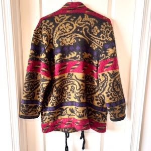 Geiger | Sweaters | Vintage Geiger Wool Blend Paisley Mandarin Collar ...